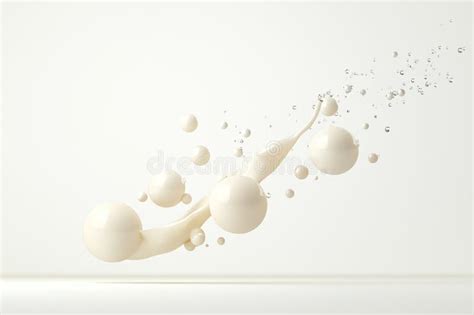 Abstract White Geometric Shapes 3d Render Stock Illustration