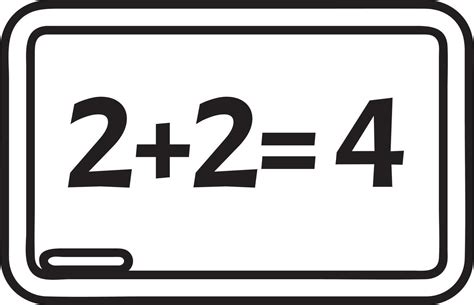 Simple Math Equation Written With Chalk On A Blackboard Showing Two