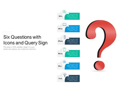 six questions with icons and query sign ppt powerpoint presentation