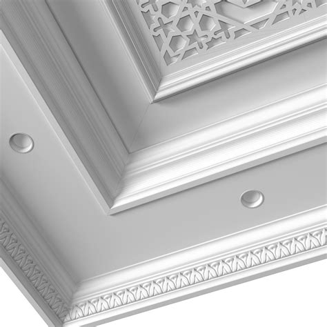 Coffered Ceiling With Lighting In Oriental Style 3d Model Turbosquid