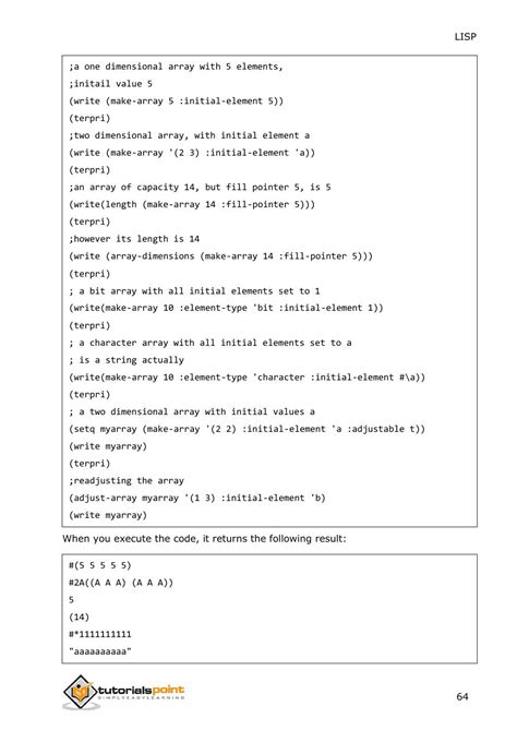 20 Lisp Tutorial