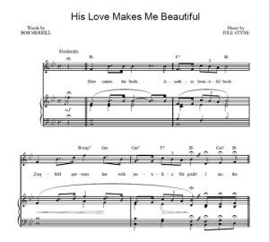 His Love Makes Me Beautiful Barbra Streisand Sheet Music Purple Market Area