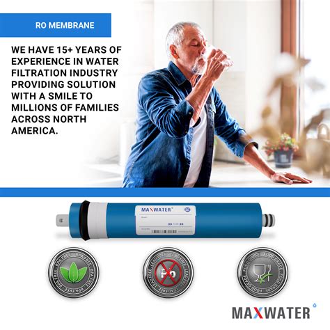 100 Gpd Reverse Osmosis Membrane Max Water Flow