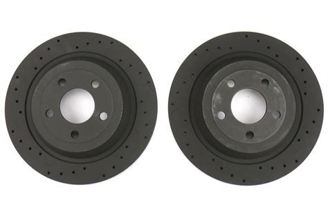 15 17 Ford Mustang Hawk Talon Cross Drilled Slotted Rear Rotor Pair