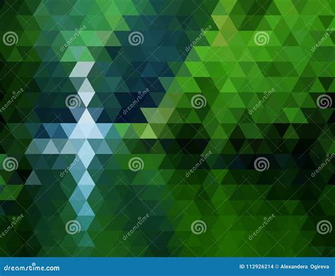 Abstract Low Poly Green Bright Technology Vector Background Connection Structure Vector Data