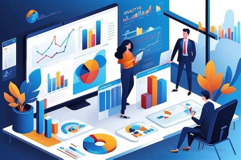 Premium Ai Image Seo Analytics Team Concept Illustration