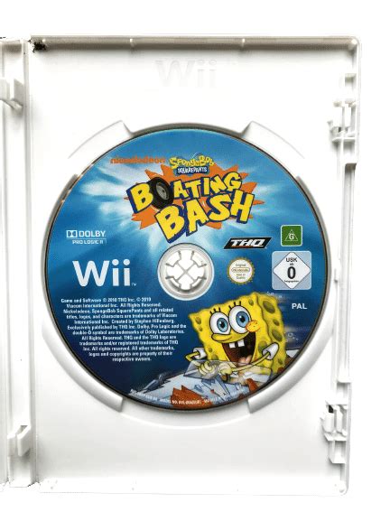 Spongebob Squarepants Spongebobs Boating Bash Wii Mint Complete Appleby Games