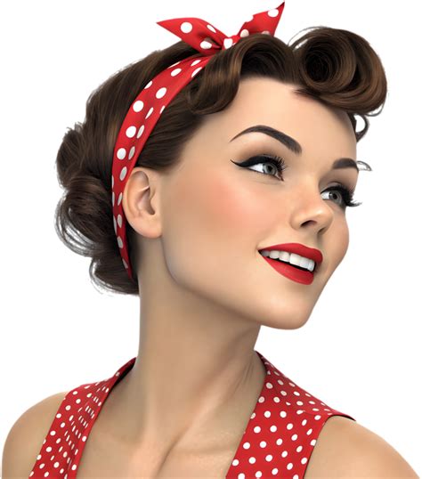 Pin Up Girl Icon Featuring Exaggerated Expression For Bold And Creative