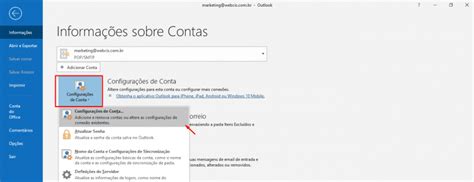 Como Adicionar Conta De E Mail No Outlook 2016 Imap
