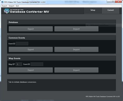Tool RPGM RPG Maker MV Tools Database ConVerter MV Developers Translators Moders F Zone