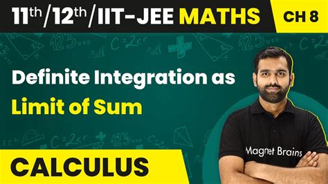 Definite Integration As Limit Of Sum Definite Integration Class 11