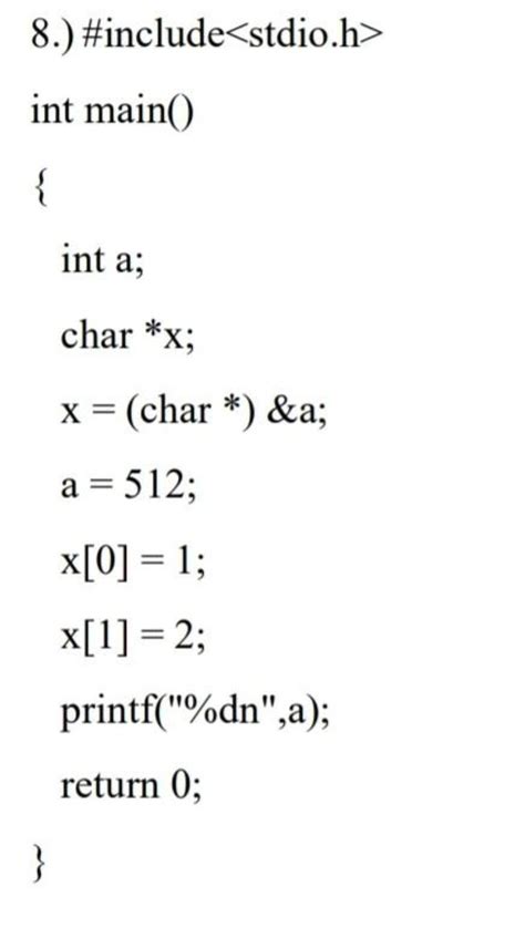 Solved Why The Output Of This C Program In Big Endian