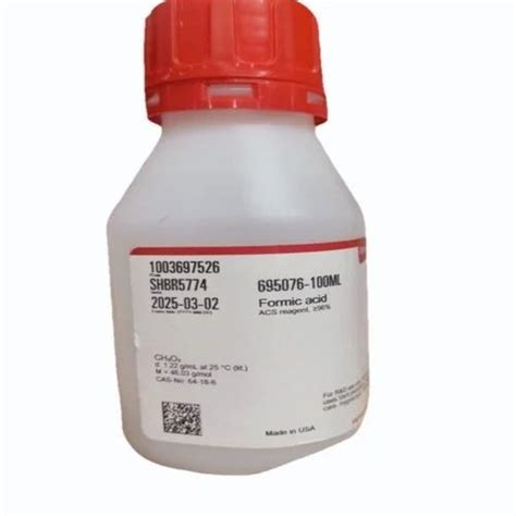 Analytical Grade Sigma Formic Acid 100ml For Chromatography 99 At