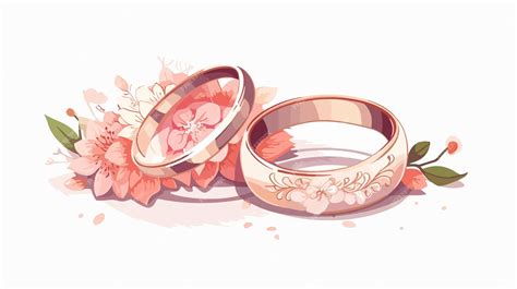 Engagement Rings Vector Flat Style Illustration Premium Ai Generated Vector