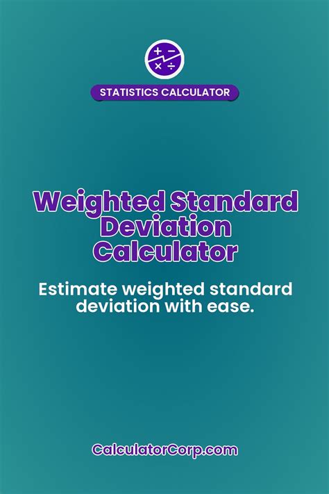 Weighted Standard Deviation Calculator