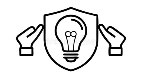 Idea Protection Security Icon Intellectual Property Safety Vector Design Generative Ai Stock