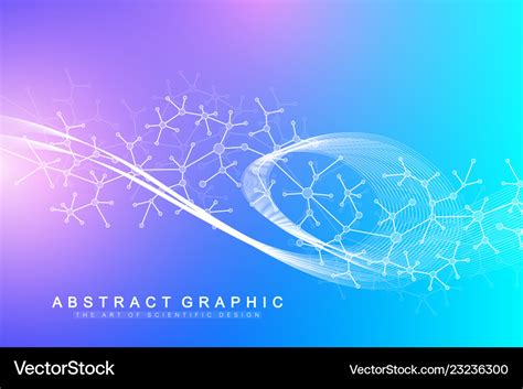 Big Genomic Data Visualization Dna Helix Vector Image