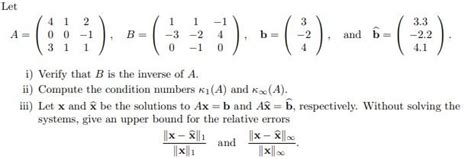 Solved Verify That B Is The Inverse Of A Ii Compute The Chegg Com