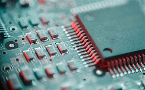 Microchip Dan Prosesor Komputer Di Papan Sirkuit Elektronik Teknologi Perangkat Keras Komputer