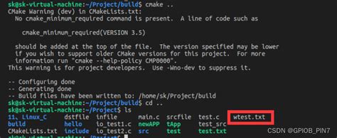 【cmake 入门与进阶（12）】 Cmake中对文件操作（附代码）filegenerate Output Out2txt Content This Is The Csdn博客