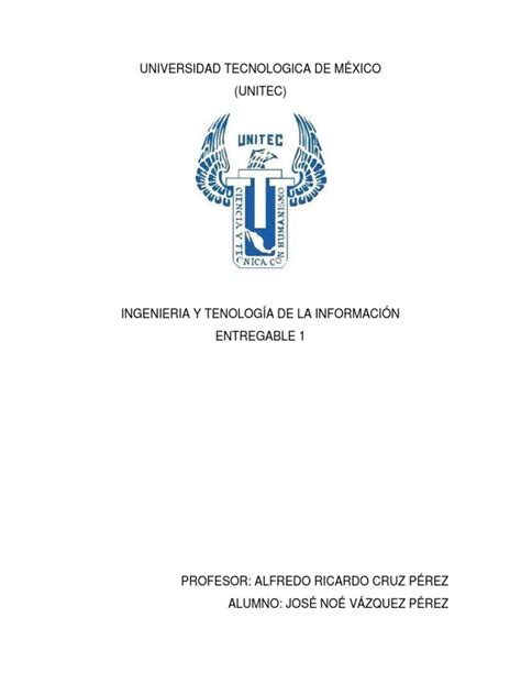 Entregable 1 Ingeniería Y Tecnología De La Información S2 Pdf