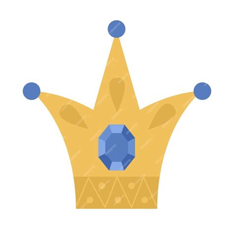 동화 왕관 흰색 배경에 고립 벡터 판타지 왕 또는 여왕 액세서리 주권 기관 기호 중세 동화 왕실 보석 아이콘 만화 마술 Objectxa 프리미엄 벡터
