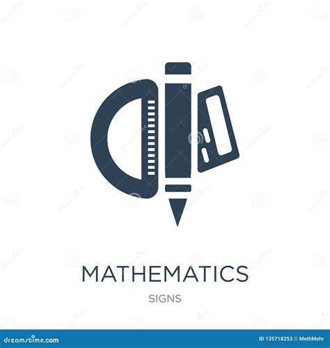 Mathematics Icon In Trendy Design Style Mathematics Icon Isolated On White Background Stock