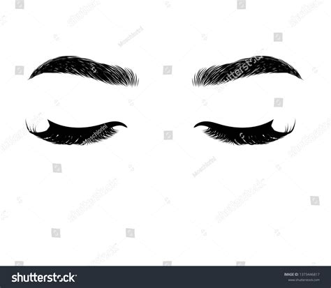Handdrawn Womans Sexy Luxurious Eye Perfectly Stock Vector Royalty Free 1373446817 Shutterstock