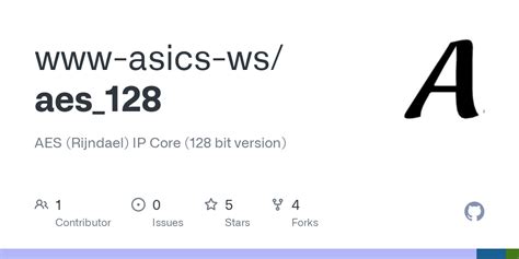 github asics ws aes 128 aes rijndael ip core 128 bit version