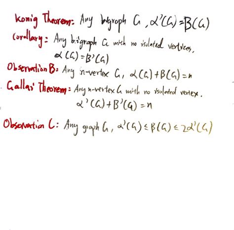 常用的maximum Matching Edge Cover Vertex Cover 定理 Pdf