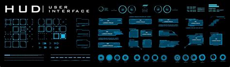 premium vector hud hightech personal gaming user interface set