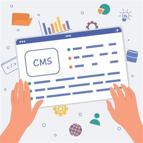 Content Management System Concept Design Or Cms Concept Design