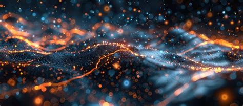Abstract Neural Network Data Flow Illustration Premium Ai Generated Image