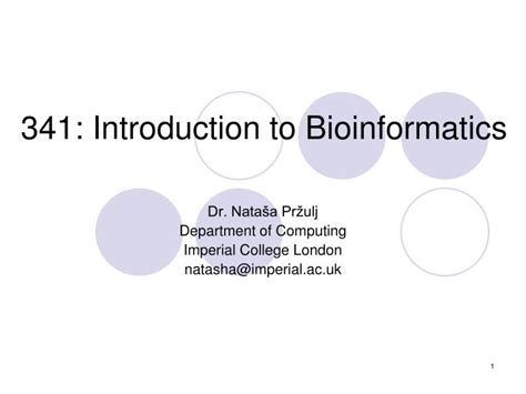 Ppt 341 Introduction To Bioinformatics Powerpoint Presentation Free