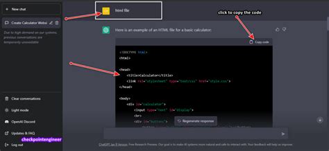 Create A Calculator Web Page Using Chatgpt Check Point Engineer
