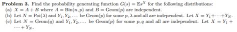 Solved Problem 3 Find The Probability Generating Function