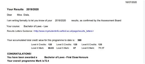 First Class Honours