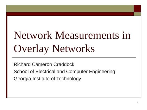 Ppt Network Measurements In Overlay Networks Dokumentips