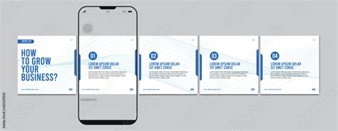 Set Of Linkedin Carousel Post Editable Social Media Instagram Carousel