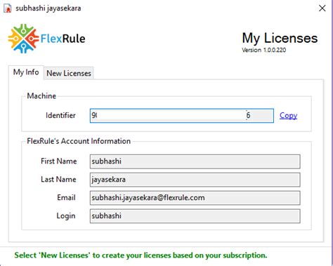 Download My Licenses Application Flexrule Resource Hub