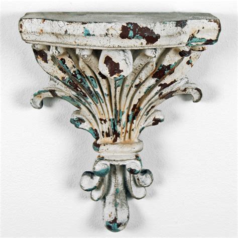 1938 Vintage White Wall Sconce Shelf Interior Flair