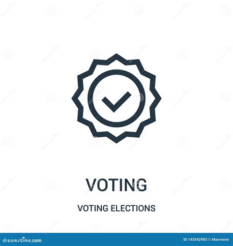 Voting Icon Vector From Voting Elections Collection Thin Line Voting Outline Icon Vector
