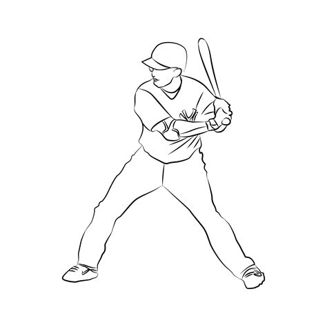 Baseball Player Vector Illustration 23506461 Vector Art At Vecteezy