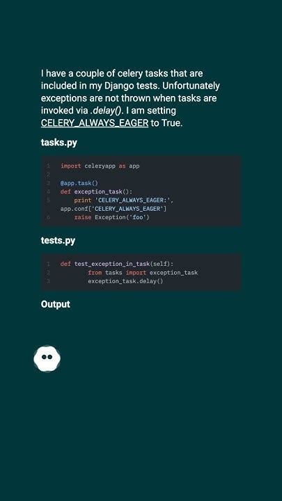 Celery Tasks Not Throwing Exception In Django Tests Shorts Youtube