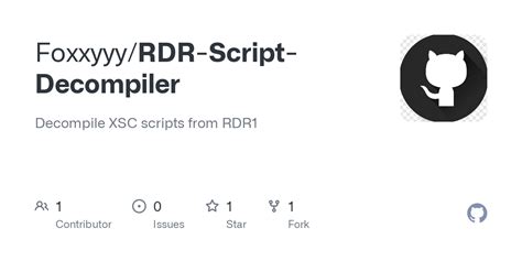 Github Foxxyyyrdr Script Decompiler Decompile Xsc Scripts From Rdr1