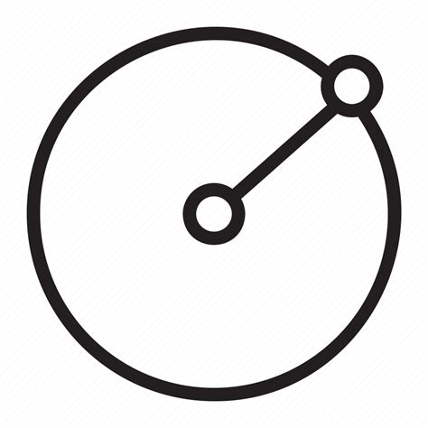 Radius Geometry Education Maths Icon Download On Iconfinder
