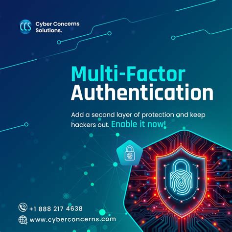 Cybersecurity Multifactorauthentication Onlineprotection Staysecure… Cyber Concerns Solutions™