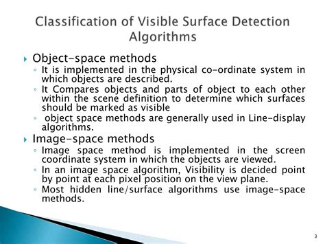 Visible Surface Identification Ppt
