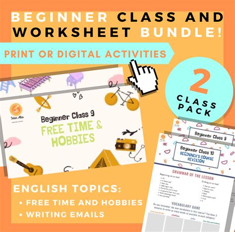 2 Class Bundle Free Time And Hobbies Writing Emails Esl Tefl Efl