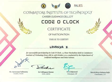 Lavanya K On Linkedin Hackathon Cit Participation Project 48hours Learning Programming